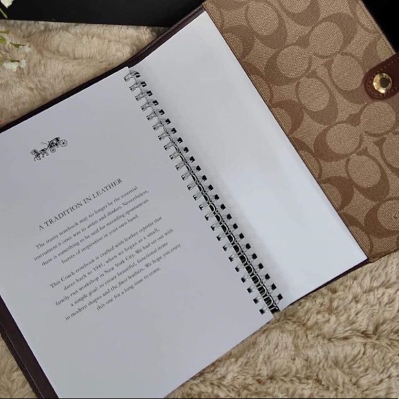 Coach | Office | Coach Notebook In Signature Coated Canvas Nwt | Poshmark